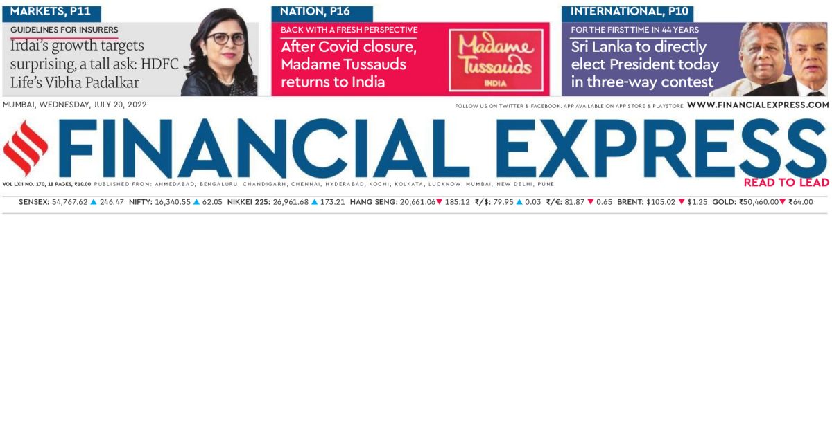 Clipping of Financial Express - Mumbai