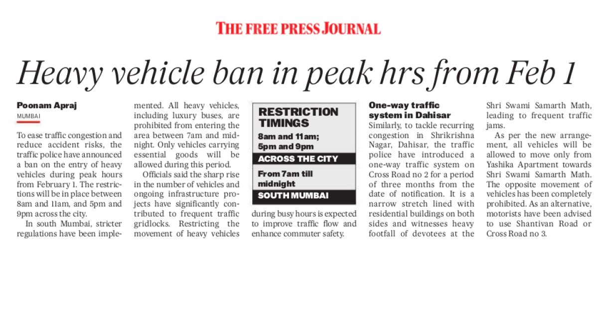 Clipping of Free Press Journal - Free Press Journal - Mumbai Epaper