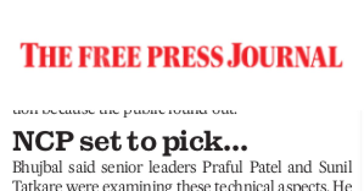 Clipping of Free Press Journal - Free Press Journal - Mumbai Epaper