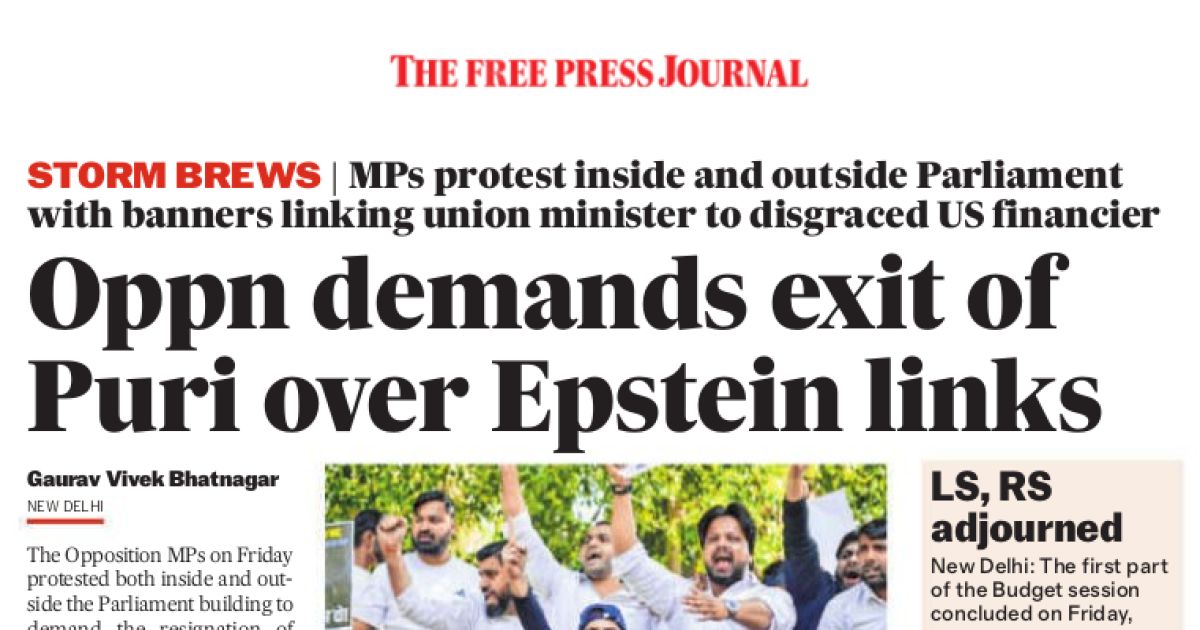 Clipping of Free Press Journal - Free Press Journal - Mumbai Epaper