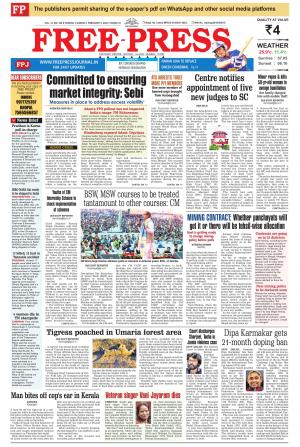 Free Press - Bhopal Epaper Edition e-newspaper in English by Free Press ...
