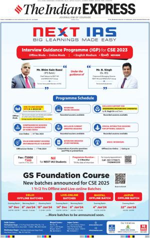 Indian Express Delhi, Fri, 29 Dec 23