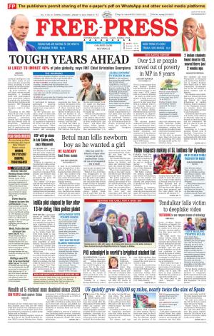 Free Press - Bhopal Epaper Edition e-newspaper in English by Free Press ...