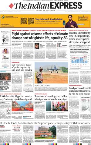 Indian Express Delhi, Mon, 8 Apr 24