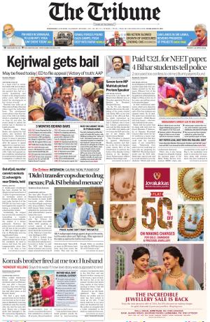 Tribune India The Tribune, Fri, 21 Jun 24