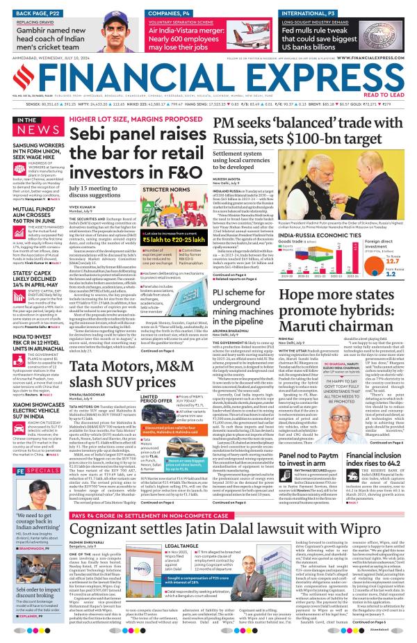 Financial Express Epaper: English E-paper, Today's Business Newspaper ...