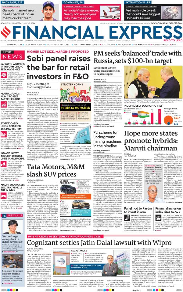 Financial Express Epaper: English E-paper, Today's Business Newspaper ...