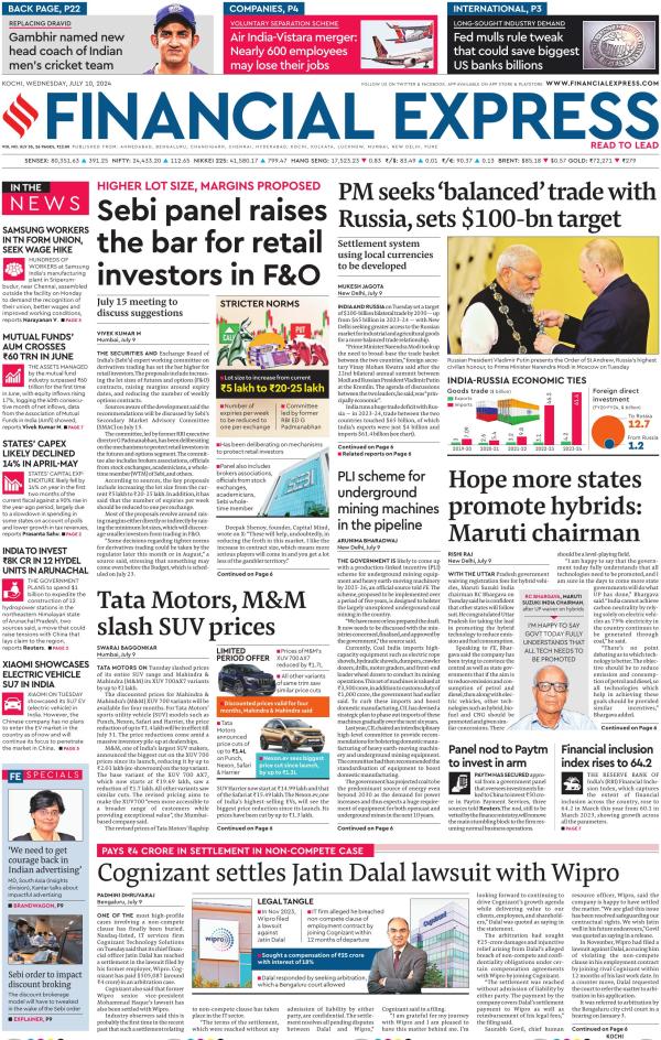 Financial Express Epaper: English E-paper, Today's Business Newspaper ...