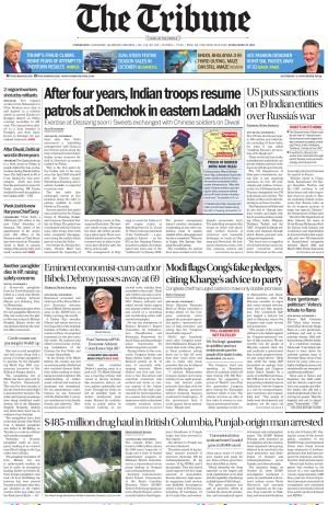 Tribune India The Tribune, Sat, 2 Nov 24