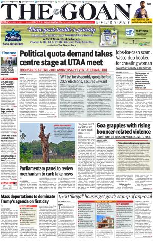 THE GOAN e-newspaper in English by The Goan