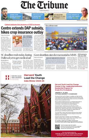 Tribune India The Tribune, Thu, 2 Jan 25