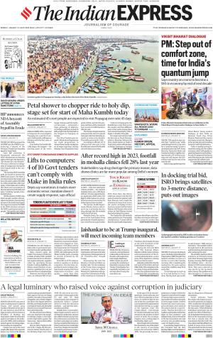Indian Express Delhi Mon 13 Jan 25