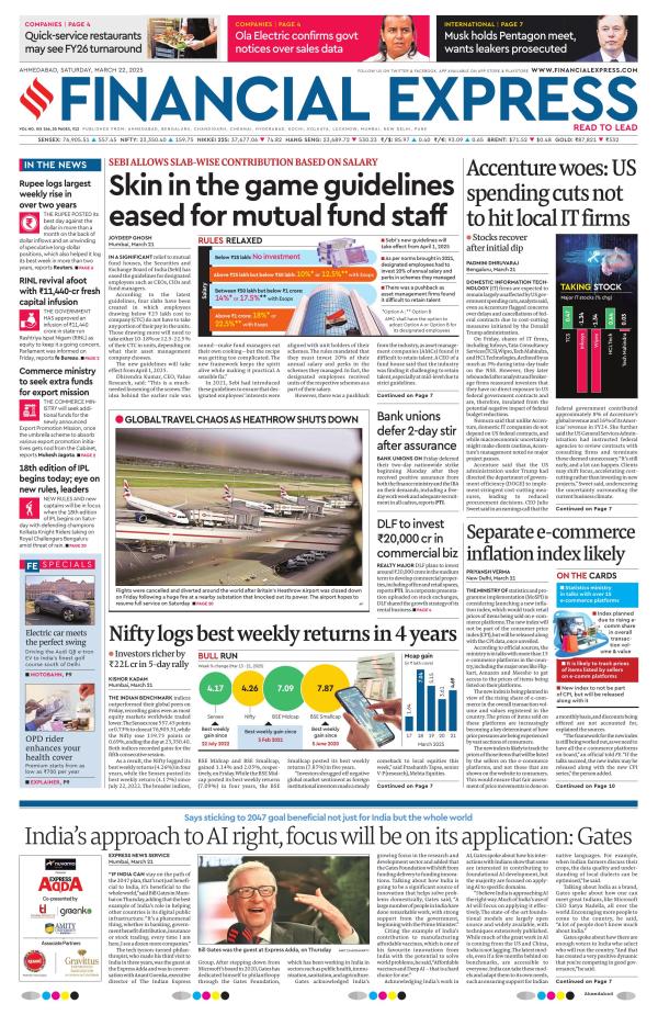 Financial Express Epaper: English E-paper, Today's Business Newspaper ...