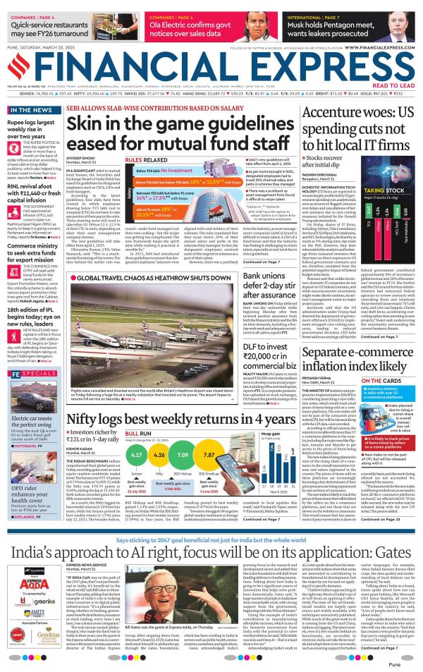 Financial Express Epaper: English E-paper, Today's Business Newspaper ...