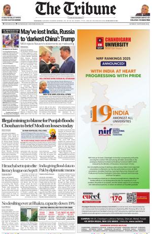 Tribune India The Tribune, Sat, 6 Sep 25