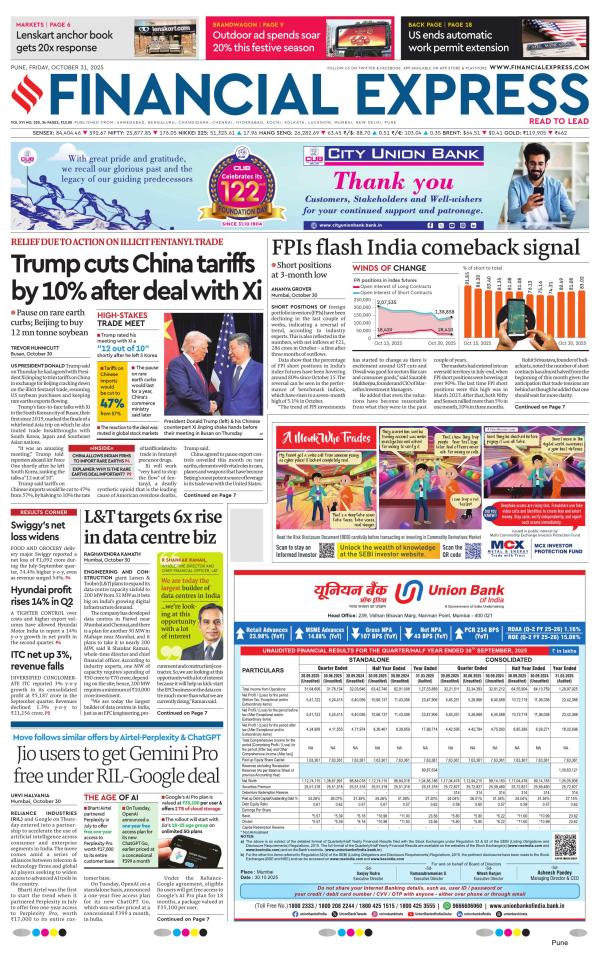 Financial Express Epaper: English E-paper, Today's Business Newspaper ...