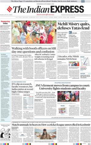 Indian Express Kolkata, Wed, 5 Nov 25