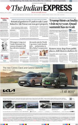 Indian Express Delhi, Sat, 8 Nov 25